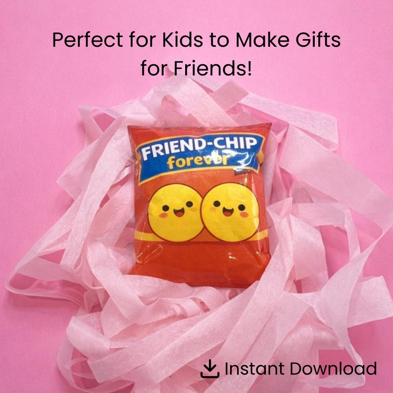 Paper Squishy Template DIY Printable PDF Food Chip Bag Squishes Craft ...
