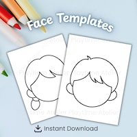 Blank Face Template for Drawing Portraits - Etsy