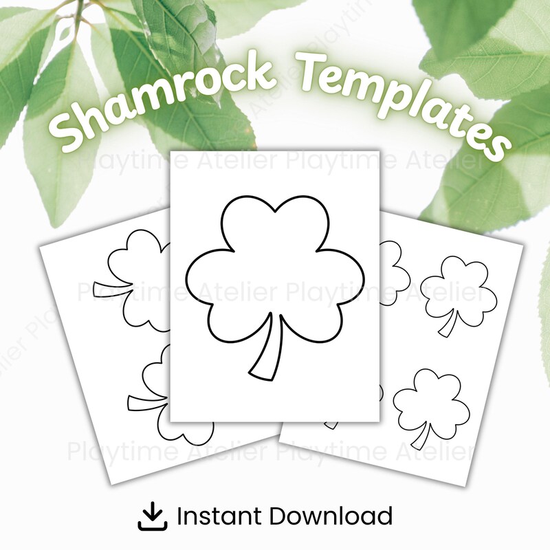 Clover Cut Out Template - Etsy