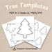 Printable Pine Tree Template-pdf Download-tree Cutout-christmas Tree ...