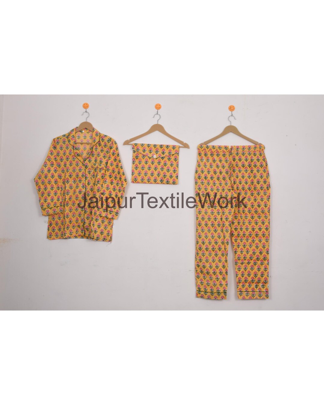 Indian Cotton Hand Block Printed PJ Set Night Shut Indian Pj Set ...