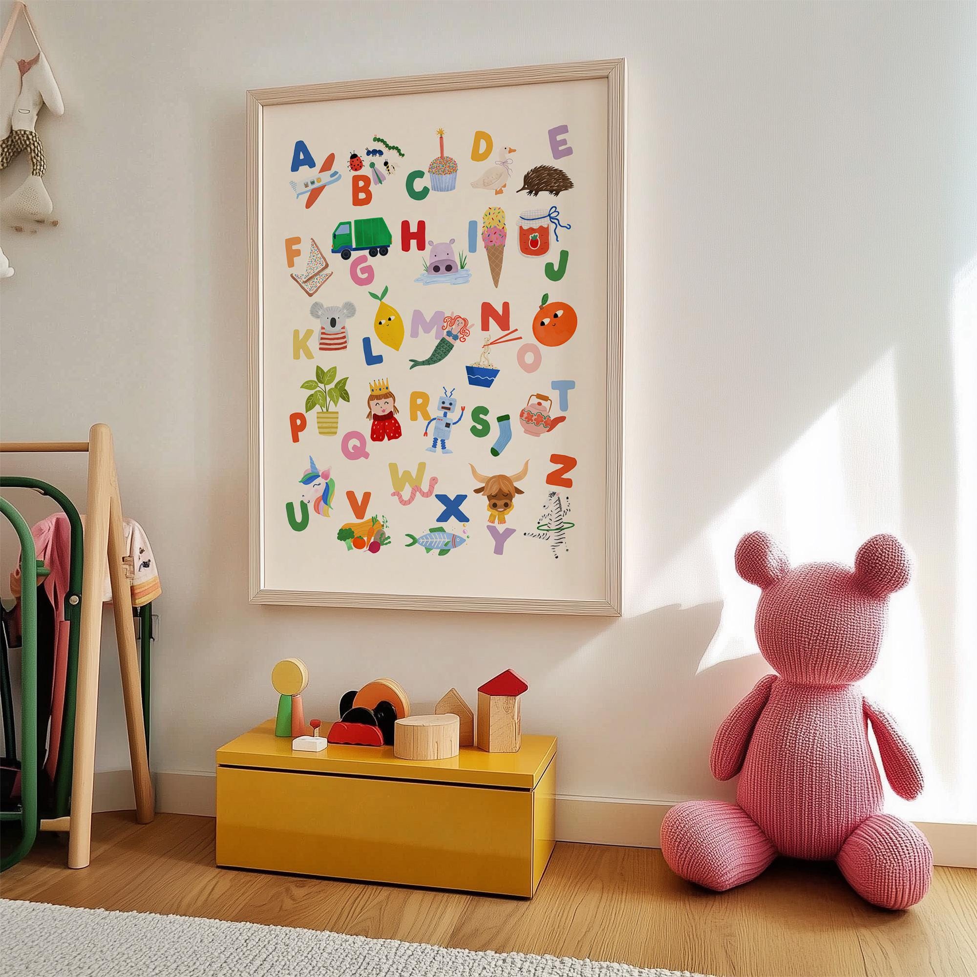 Rainbow Alphabet Poster: Playful ABC Nursery Decor (digital Download ...