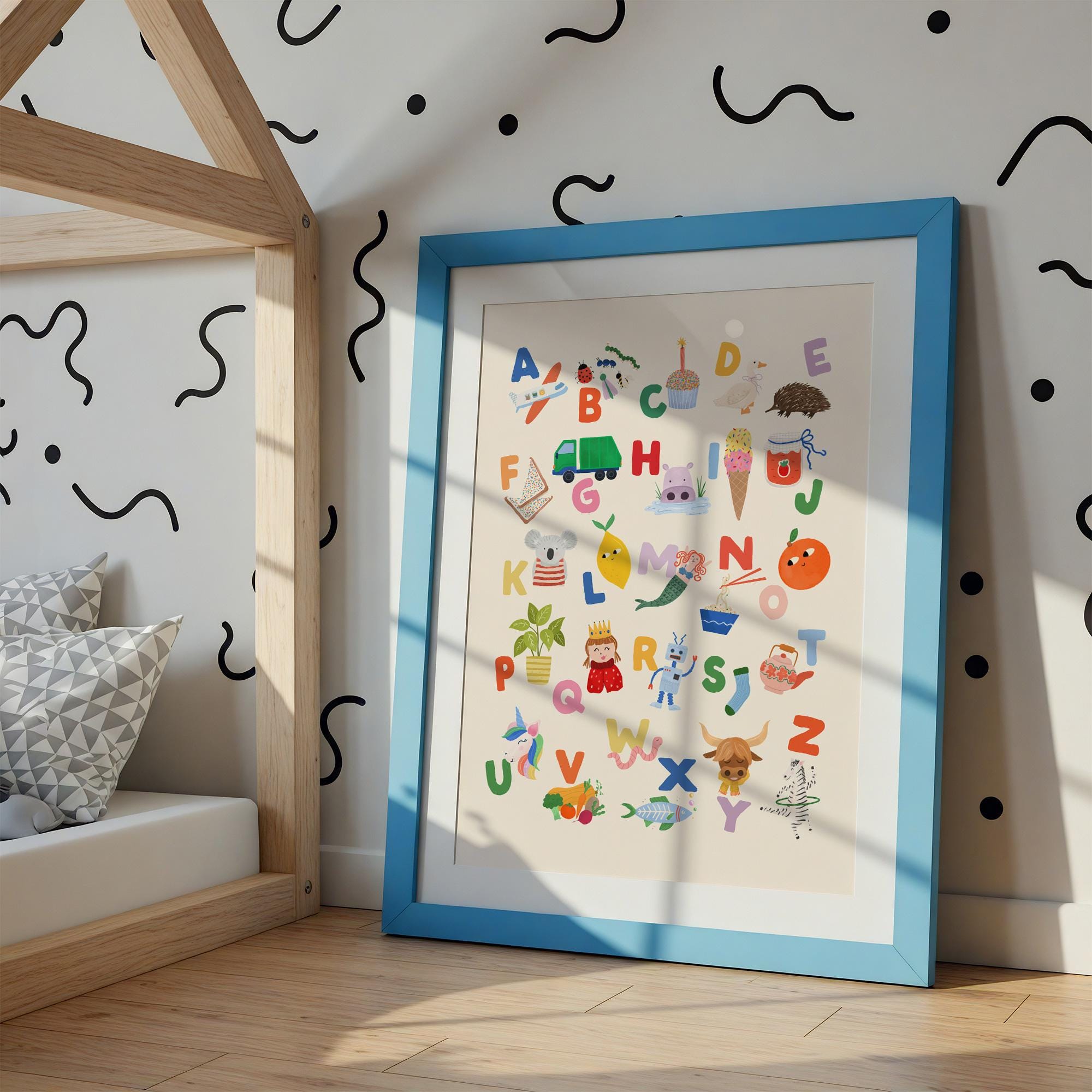 Rainbow Alphabet Poster: Playful ABC Nursery Decor (digital Download ...