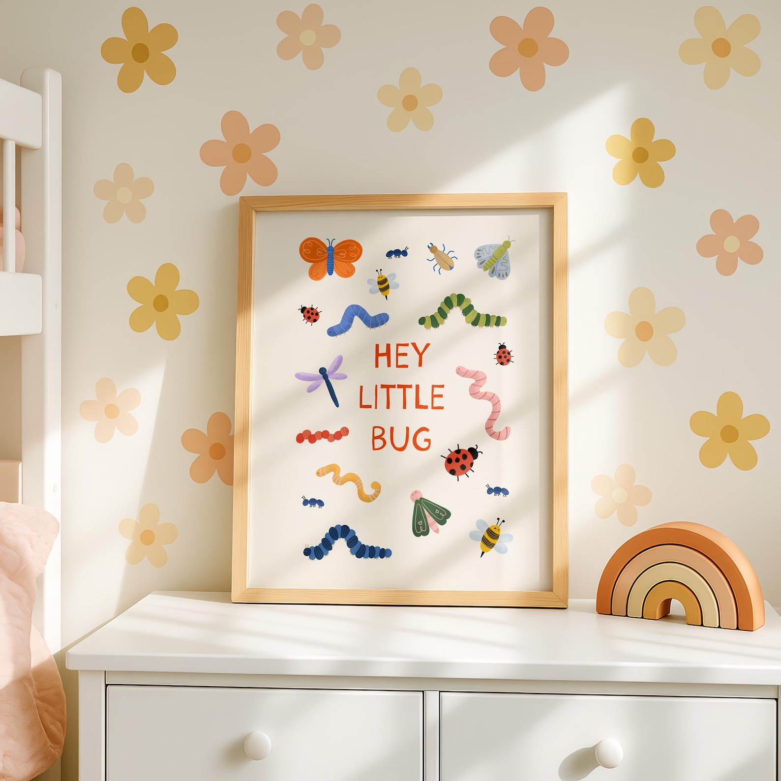 Little Bug Nursery Art Print: Playful Insect Kids Room Decor (digital ...