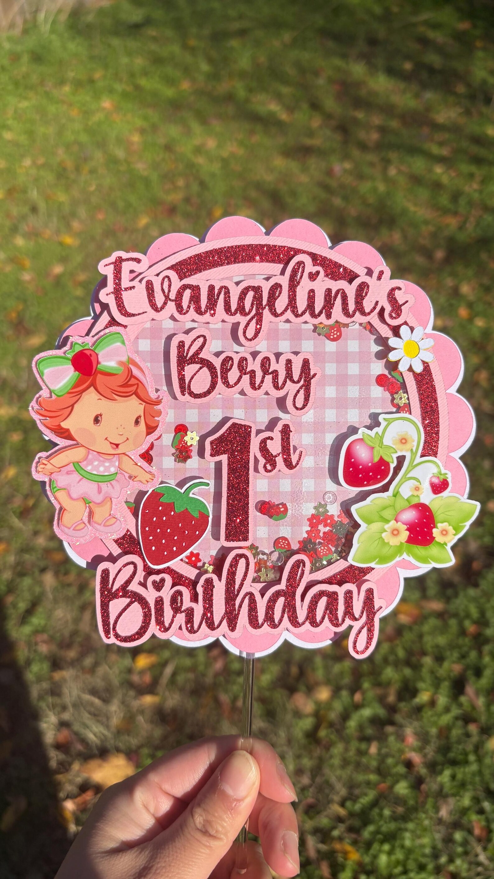 Strawberry Shortcake Cake Topper - Etsy