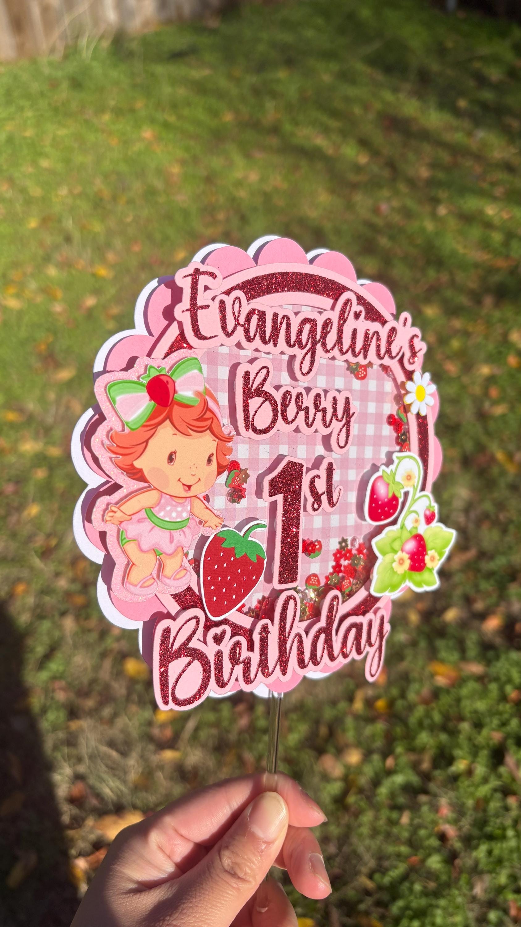 Strawberry Shortcake Cake Topper - Etsy