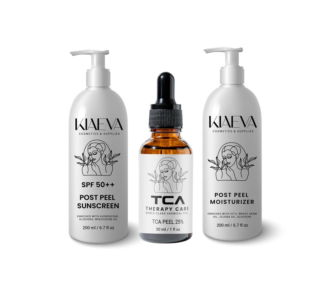 TCA 25% Peel Kit | Post Peel Moisturizer & Sunscreen - Etsy
