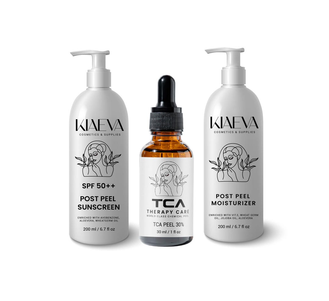 TCA Peel Kit 30% (1floz/30ml) With Post Peel Moisturizer(200ml) and ...