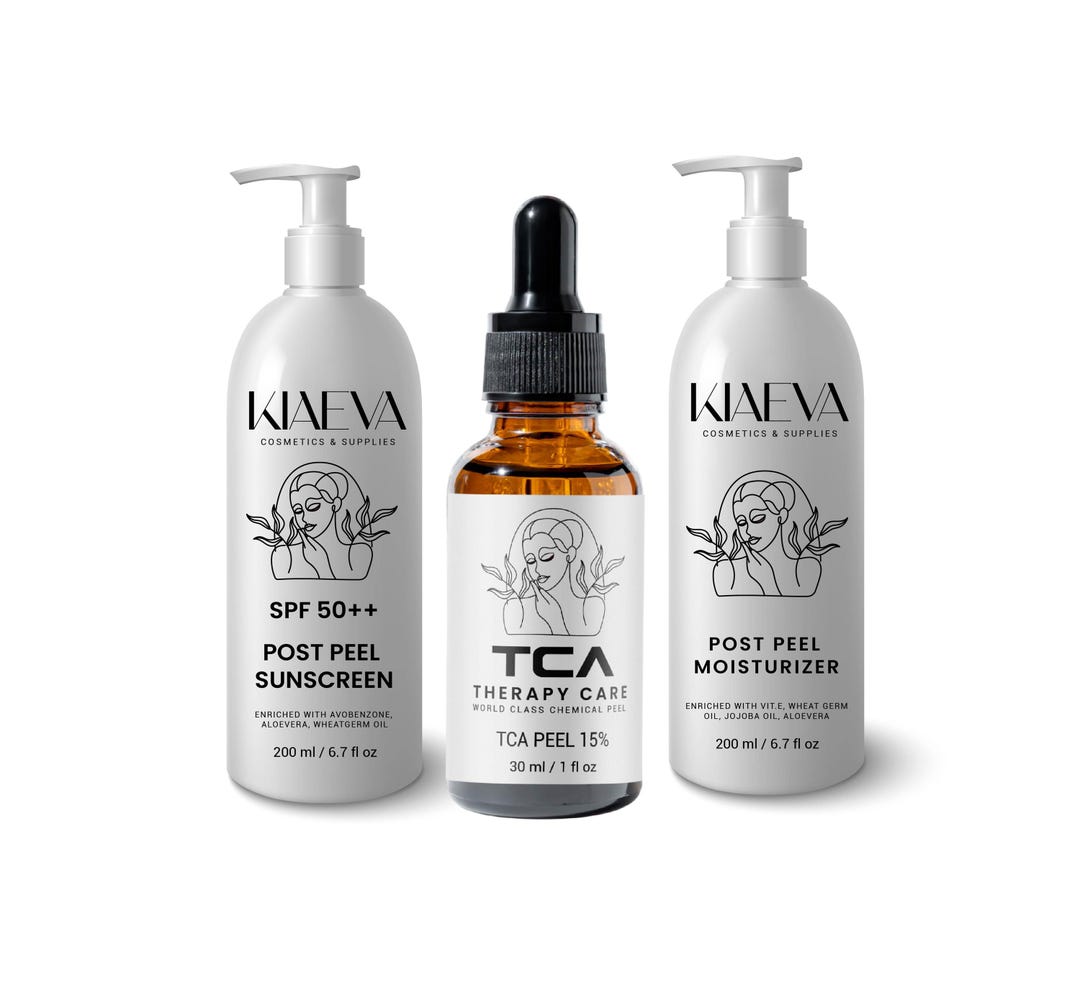 TCA Peel Kit 15 % (1 oz liq./30 ml) avec hydratant post-peeling (200 ml ...