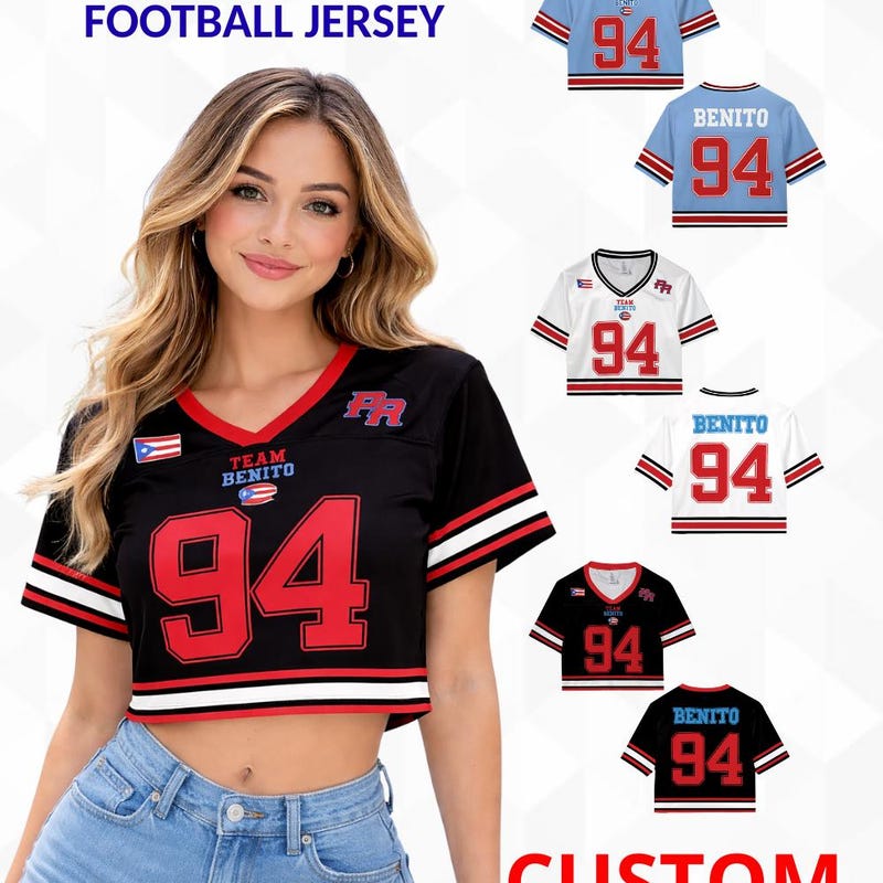 Bad Bunny Football Crop - Etsy