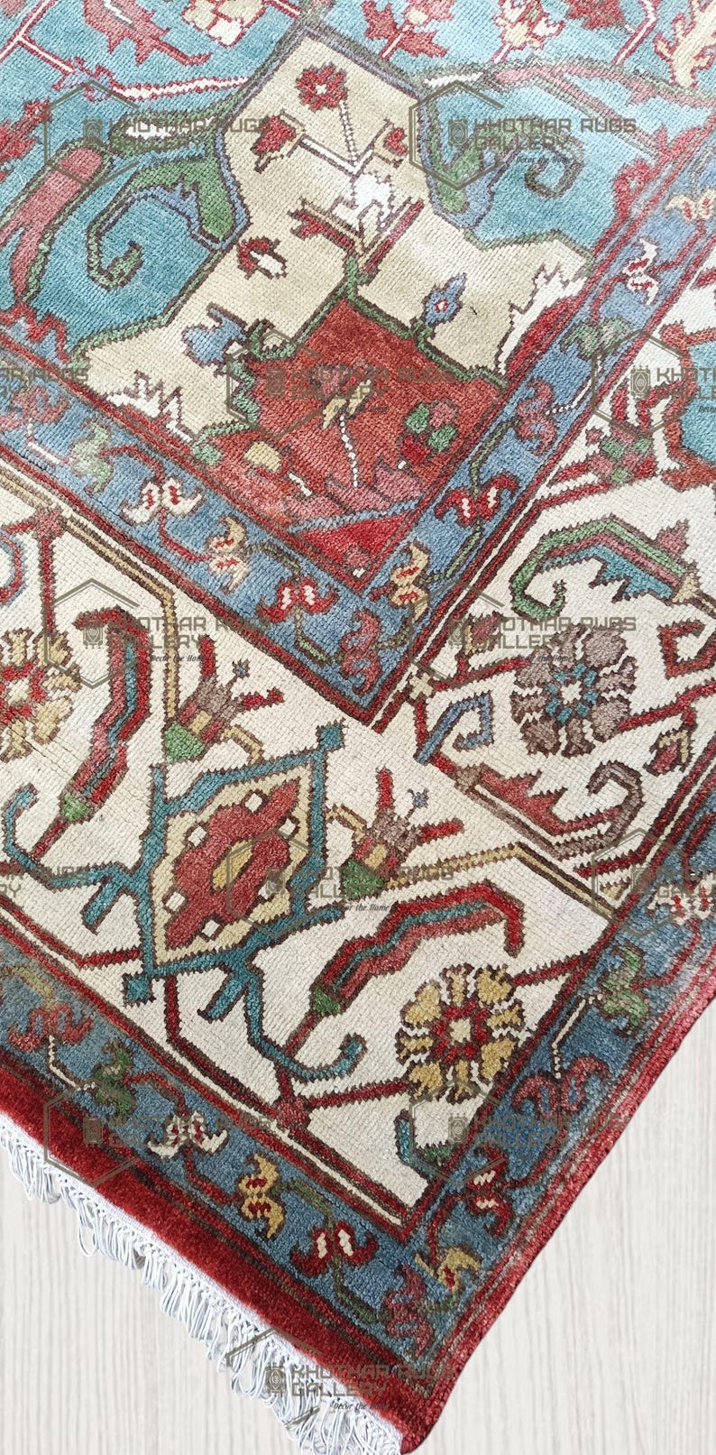 Antique Serapi Rug 9x12-red Persian Area Rug-wool Traditional Heriz ...
