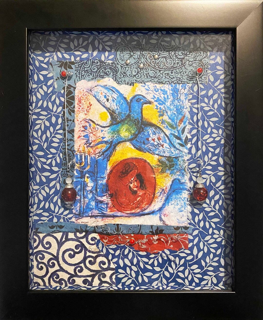 Chagall Collage-marc Chagall 8x10 Framed Original Collage-art Giclee on ...