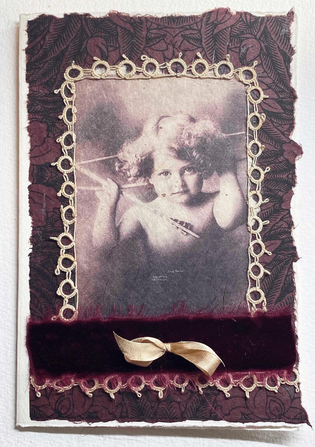 Valentine Card Cupid Awake Vintage Image-vintage Handmade Valentine ...