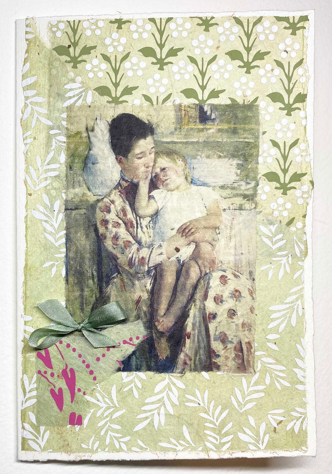 A Handmade Card-mary Cassatt Art Card -decorated Art Card for Mother's ...
