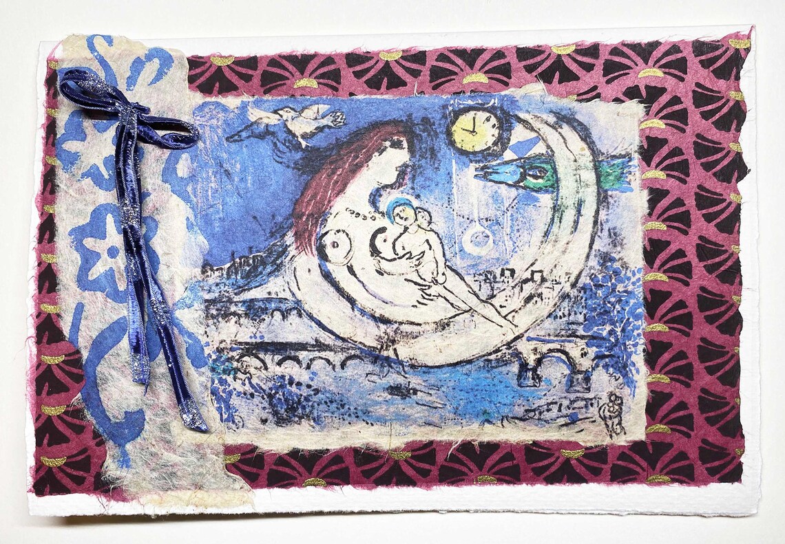 Card Marc Chagall Art-symbolic Art Greeting Card-handmade Original ...