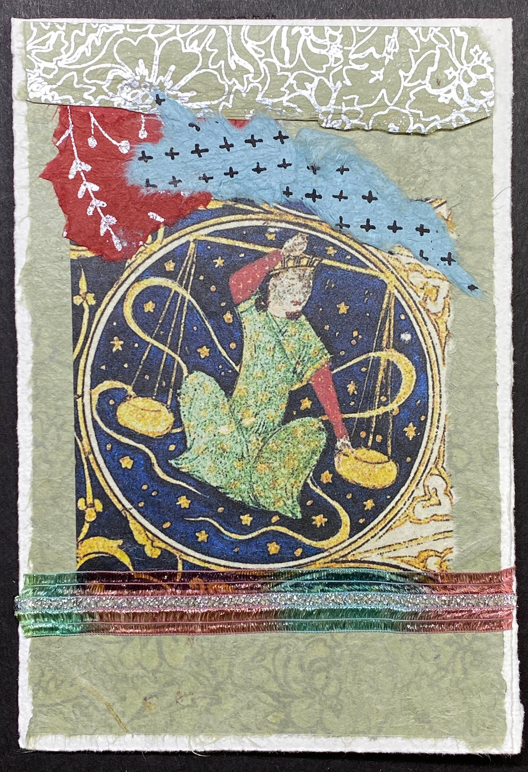 The Color of Libra Horoscope Card-astrological Card-handmade Libra Card ...