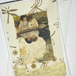 Handmade Inspirational Greeting Card-children Looking at Reflection ...