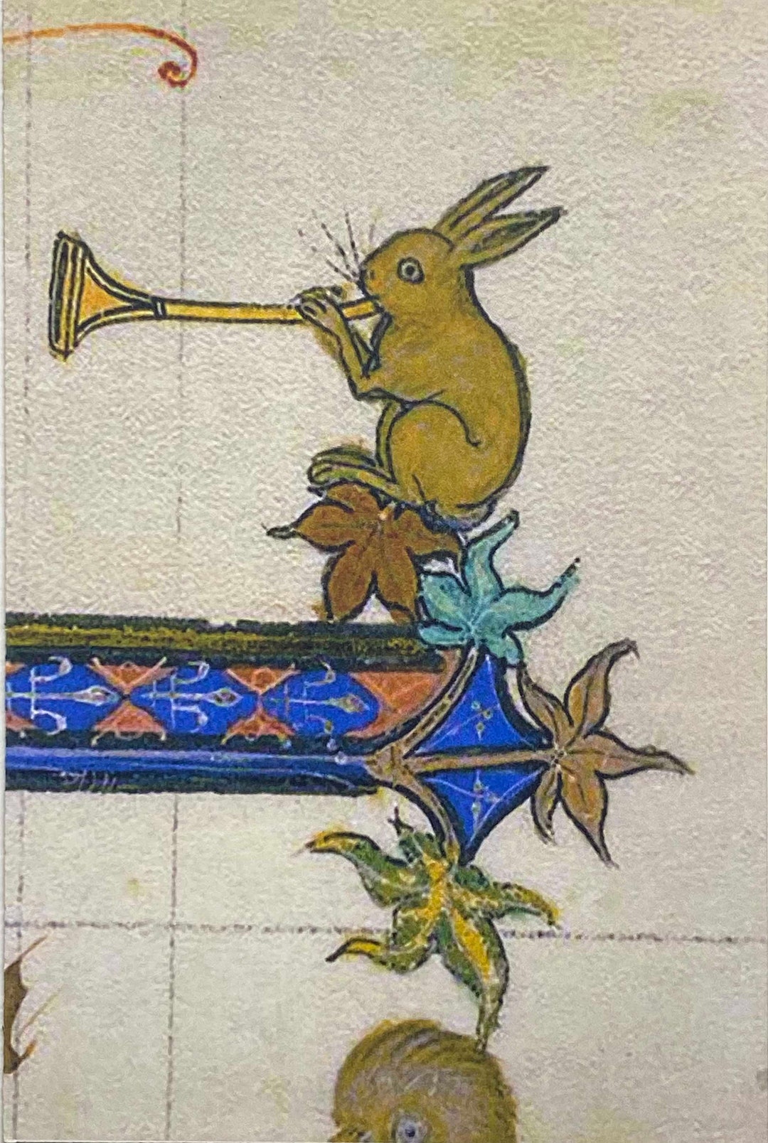 Medieval Rabbit Postcard - Etsy