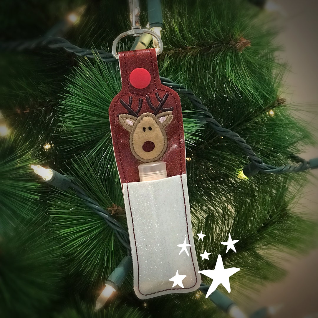 Instant Download In-the-hoop Appliqué REINDEER LIP BALM Holder ...