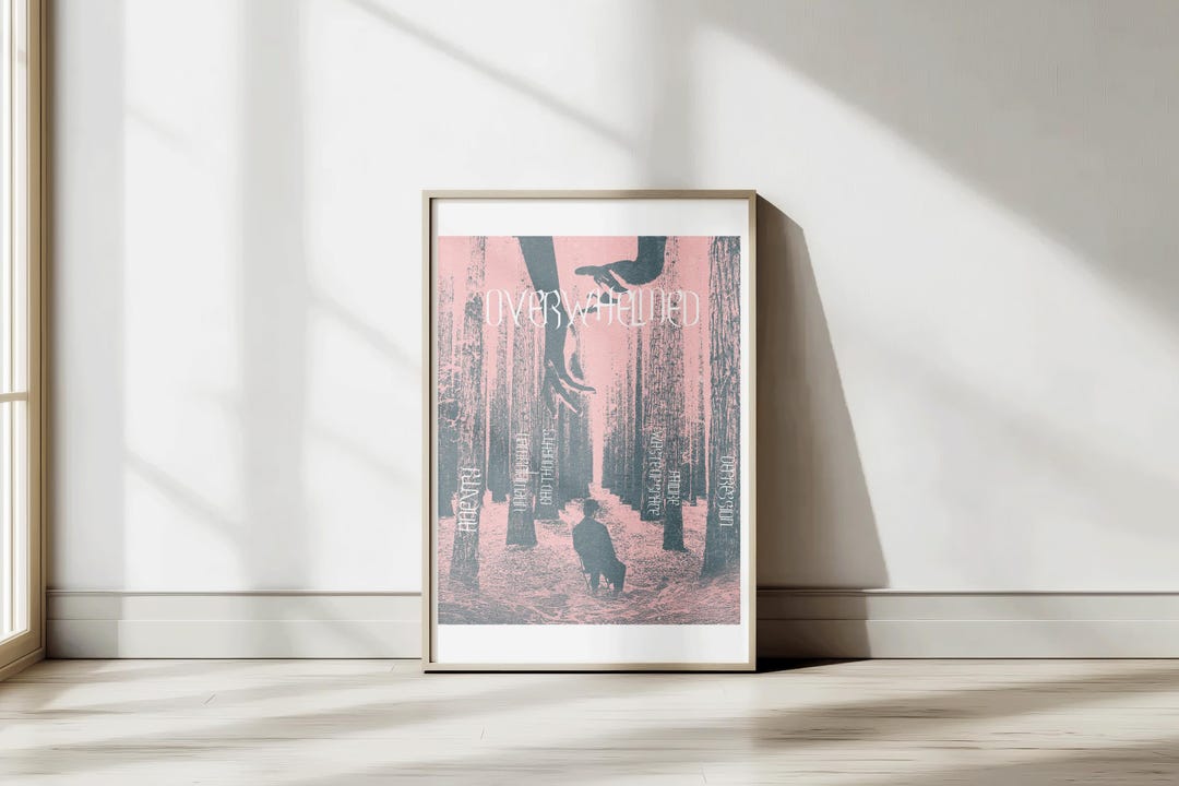 Overwhelmed - Digital Poster | Mental Health Art | Anxiety Depression ...