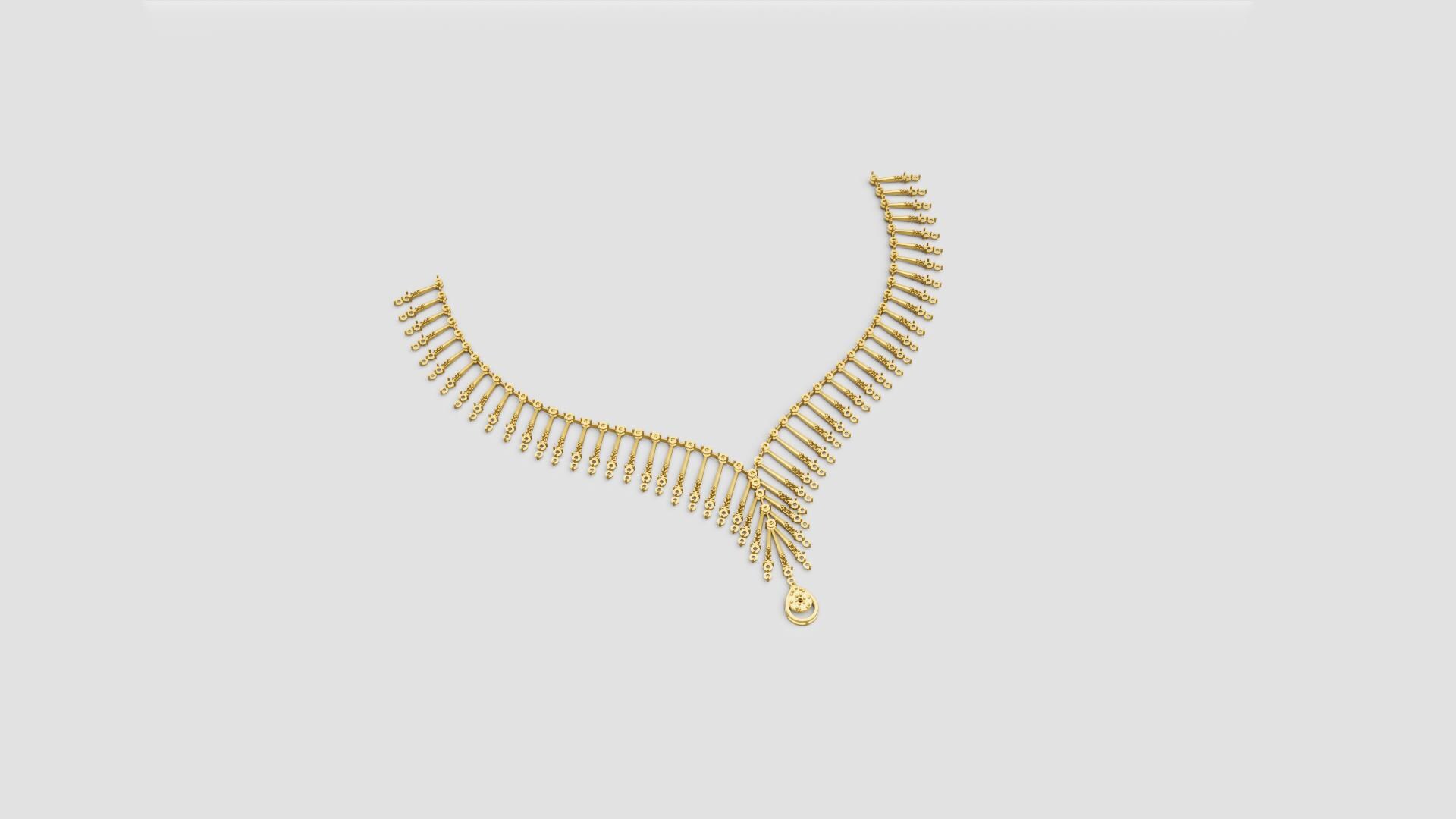 Royal Gold Necklace CAD Design | Designer Diamond Jewelry | High ...