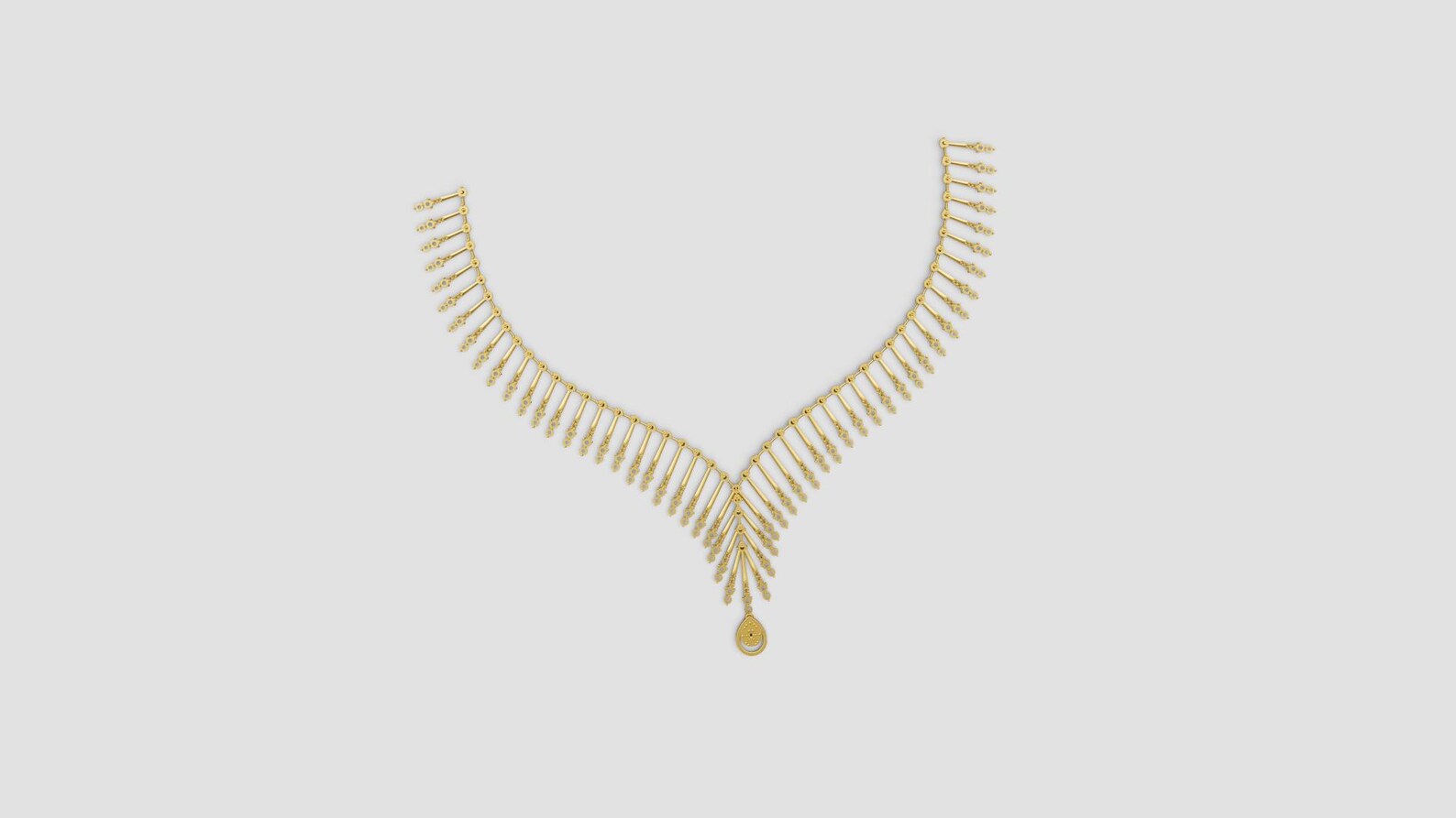 Royal Gold Necklace CAD Design | Designer Diamond Jewelry | High ...