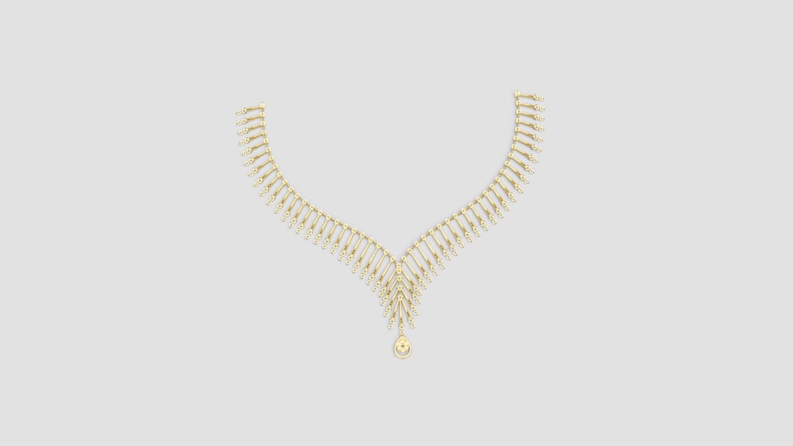 Royal Gold Necklace CAD Design | Designer Diamond Jewelry | High ...