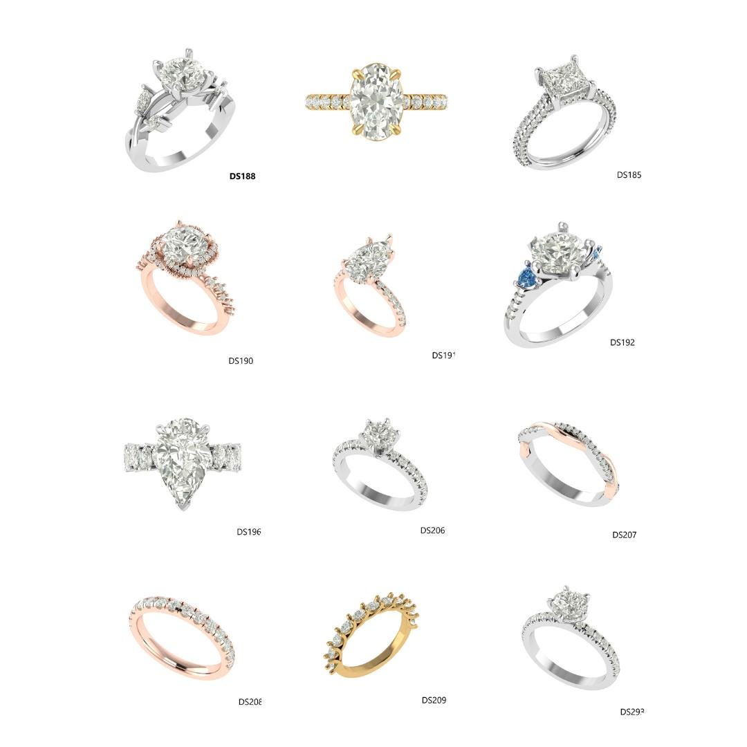 12 Rings Professional Ring CAD Designs | Jewelry CAD Combo ...
