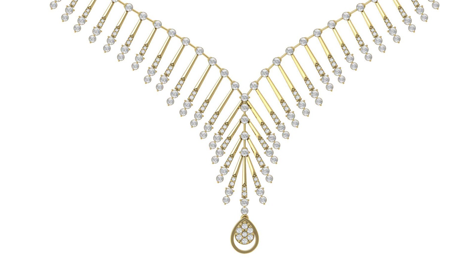 Royal Gold Necklace CAD Design | Designer Diamond Jewelry | High ...