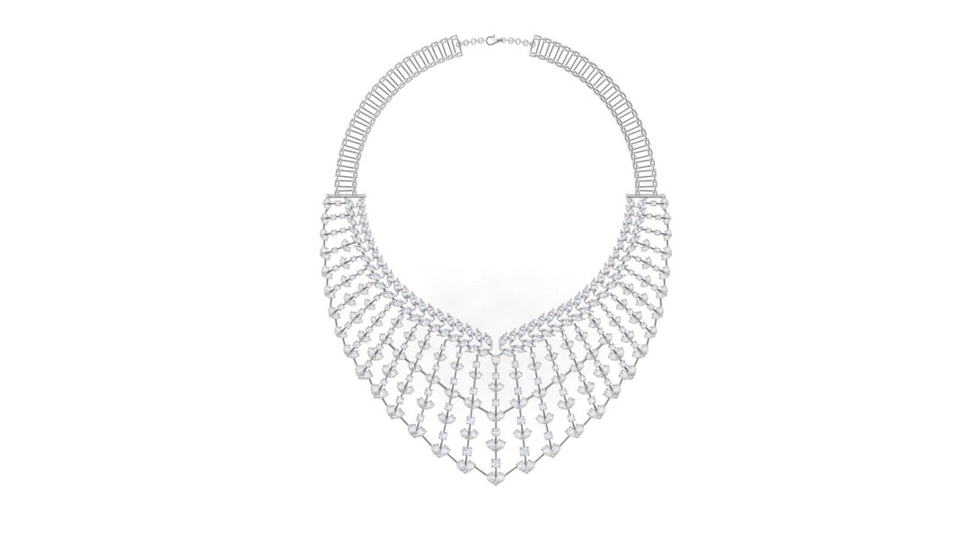 Luxury Bezel Set Diamond Tennis Necklace Design | Modern Fine Jewelry ...
