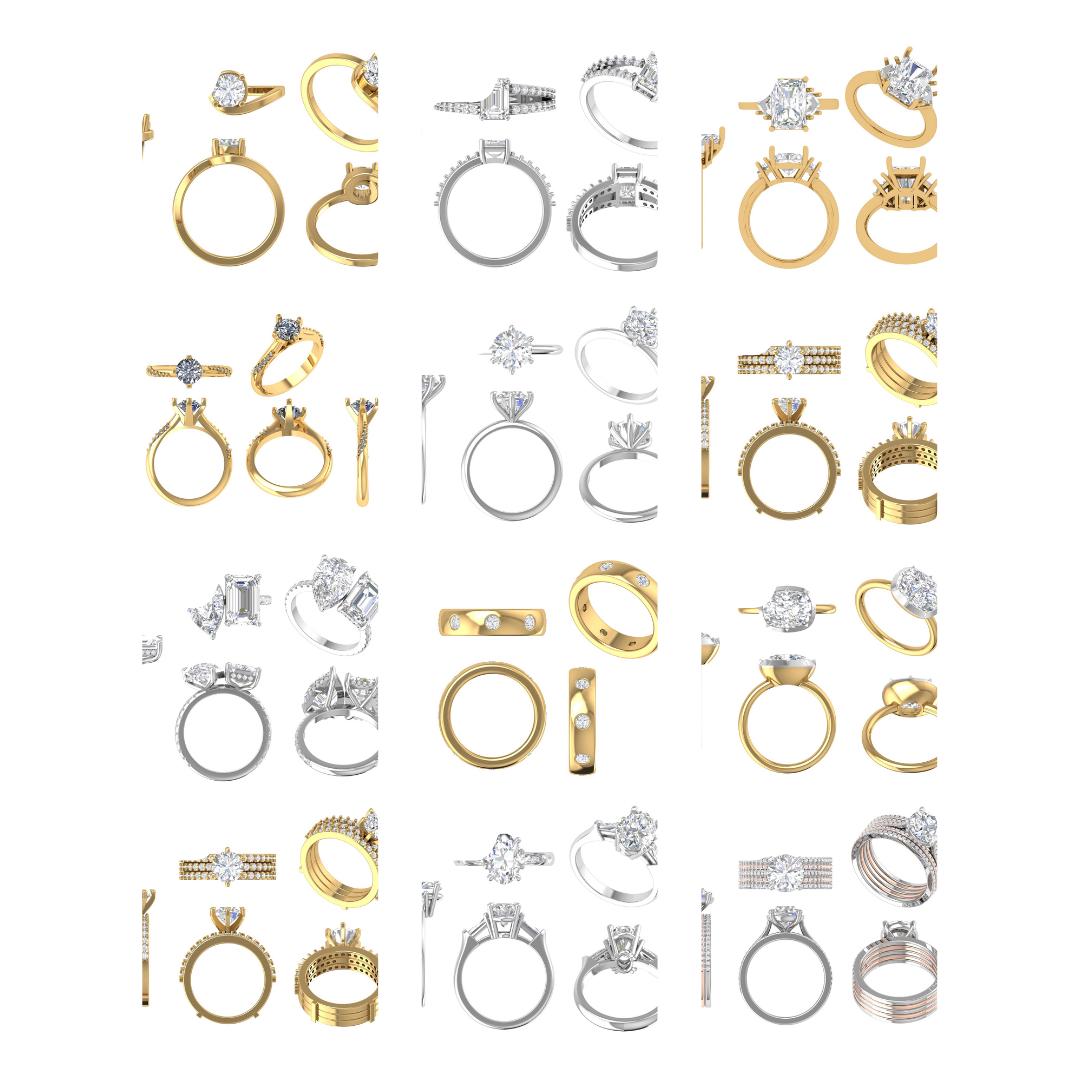 12 Rings Ring CAD Jewelry Pack | Premium Ring Designs | Digital ...