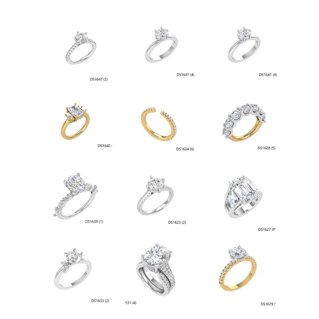 12 Rings Ring CAD Collection | Luxury Ring Designs | Casting and ...