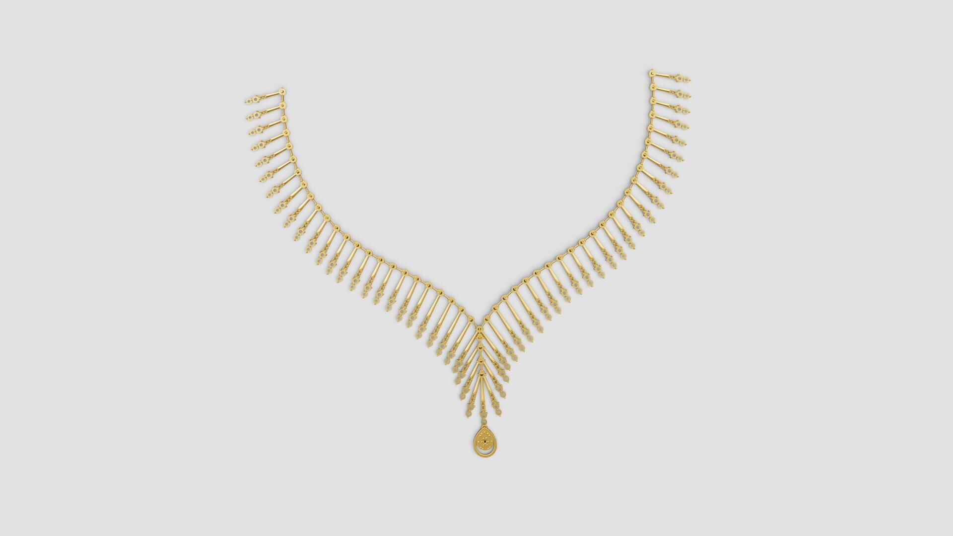 Royal Gold Necklace CAD Design | Designer Diamond Jewelry | High ...