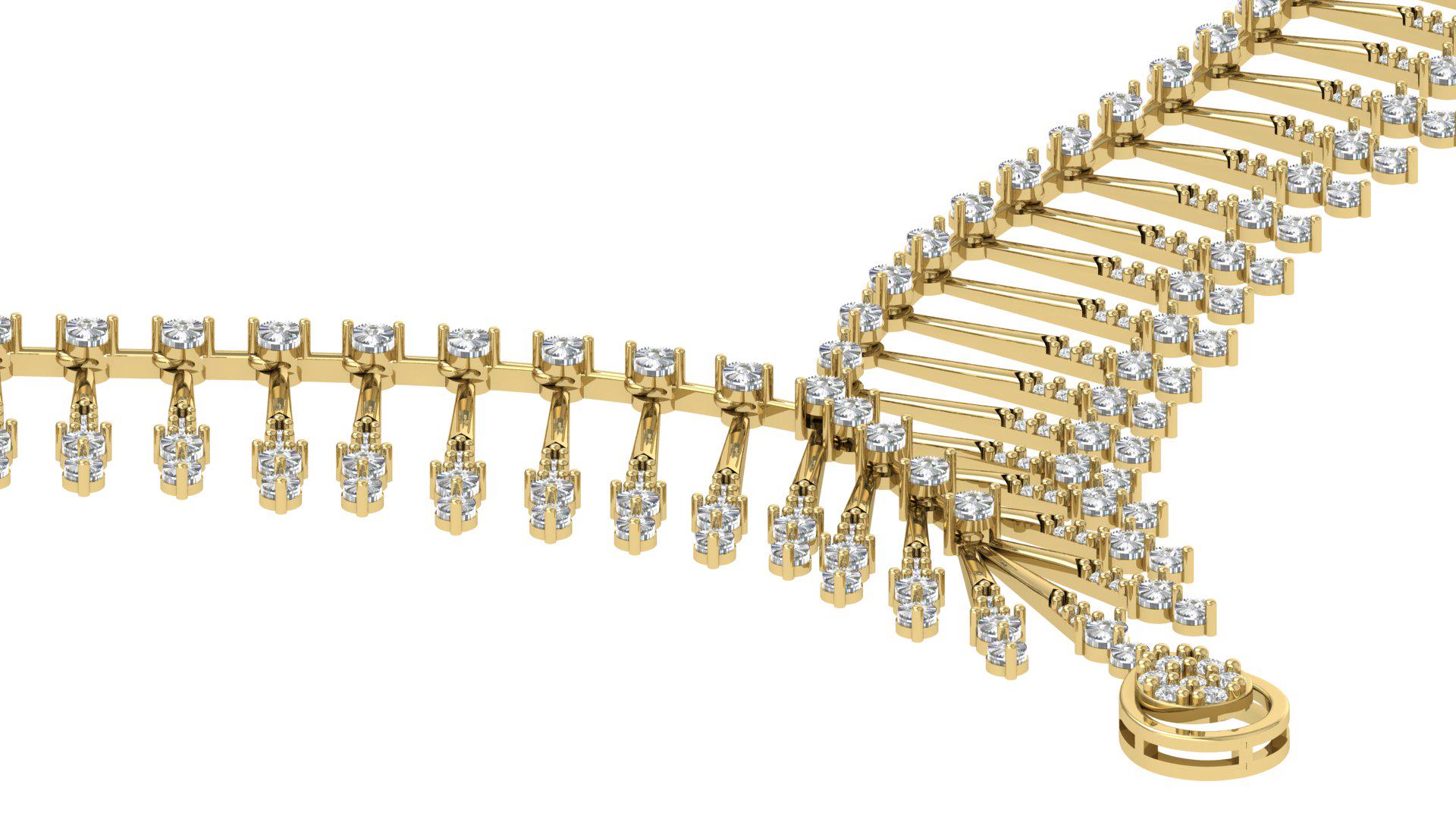 Royal Gold Necklace CAD Design | Designer Diamond Jewelry | High ...