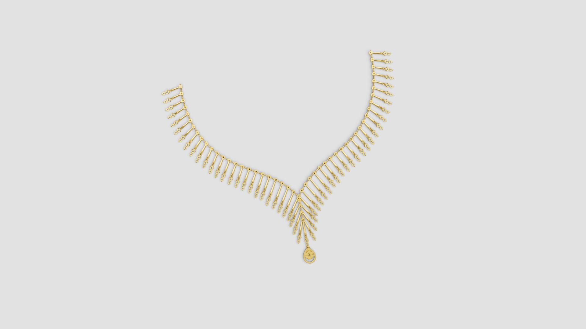 Royal Gold Necklace CAD Design | Designer Diamond Jewelry | High ...