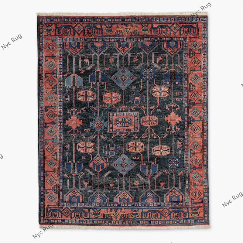Vibrant 9x12 Vintage Rug - Etsy