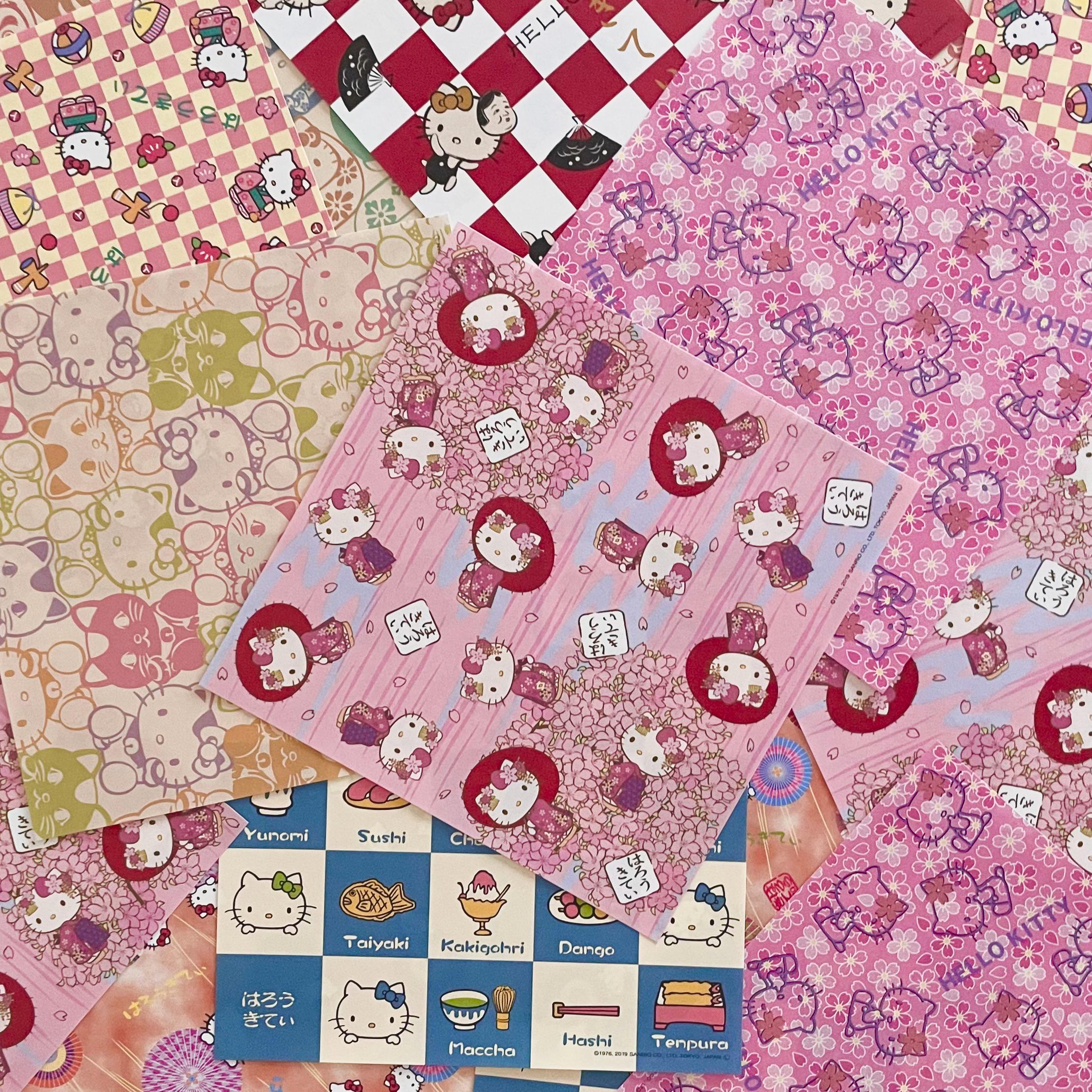 Hello Kitty Japanese Design Paper Japan Limited | 18 Sheets 8 Type of ...