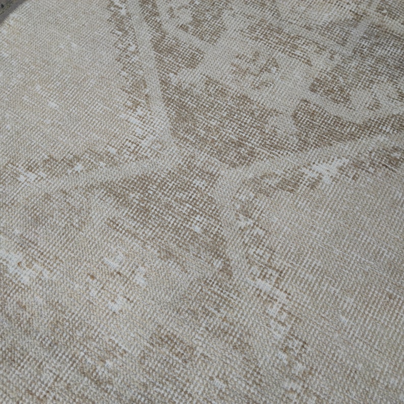 3x12 Turkish Neutral Runner: Hand Woven Cream Rug - Etsy