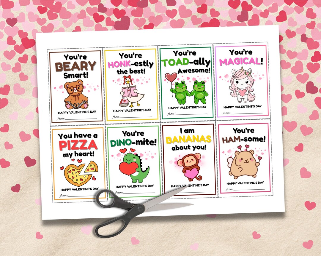 Printable Valentine's Day Cards for Kids | Pun Classroom Valentines ...