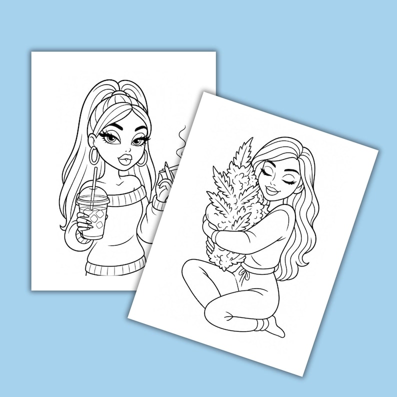 Stoner Coloring Book for Adults | Cute Girly Cozy Coloring Pages ...
