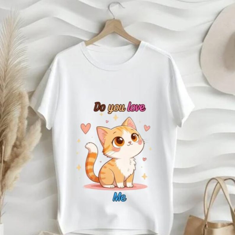Cute Cat Clipart PNG | 8.5x8.5" Funny Kawaii Kitty Sublimation Design ...