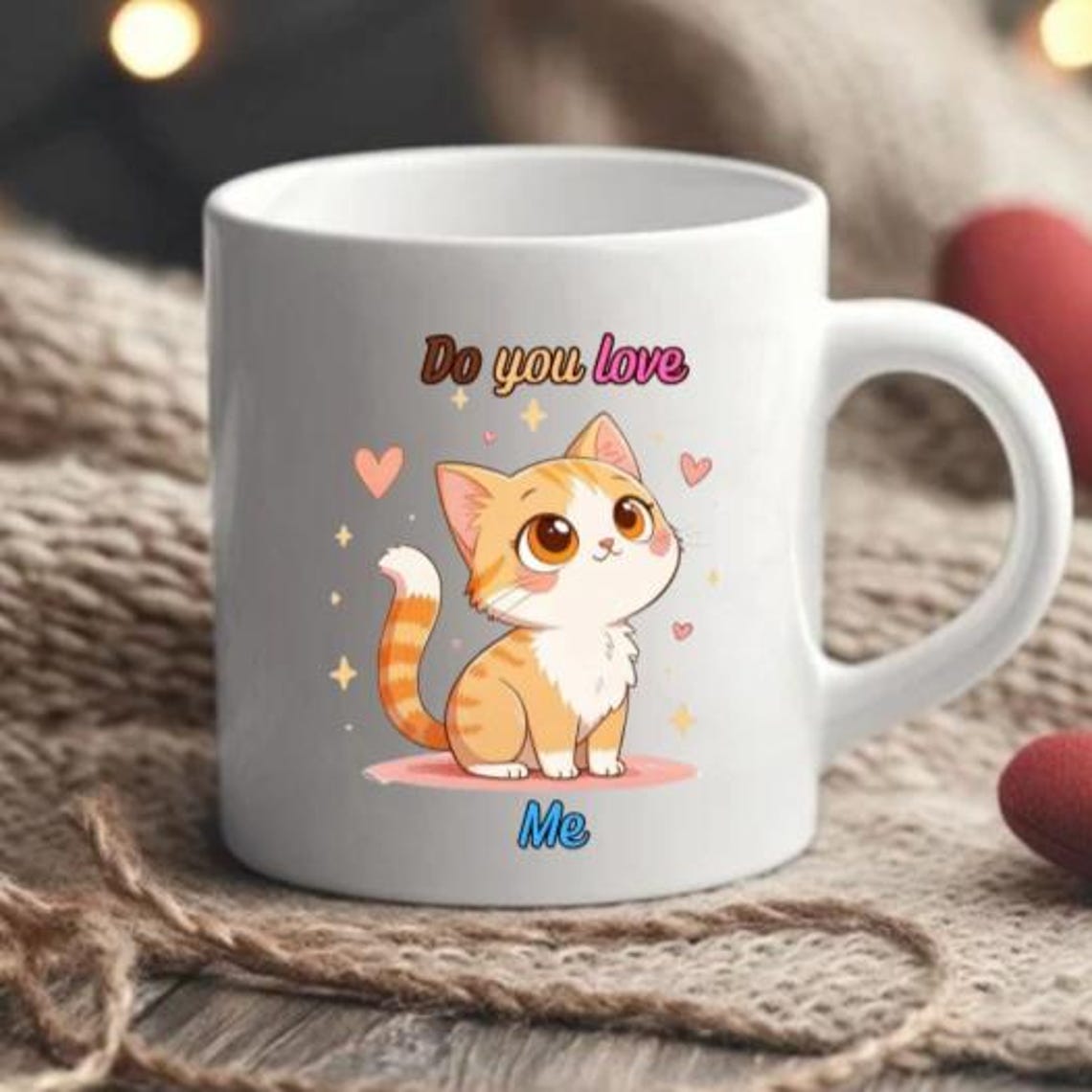 Cute Cat Clipart PNG | 8.5x8.5" Funny Kawaii Kitty Sublimation Design ...