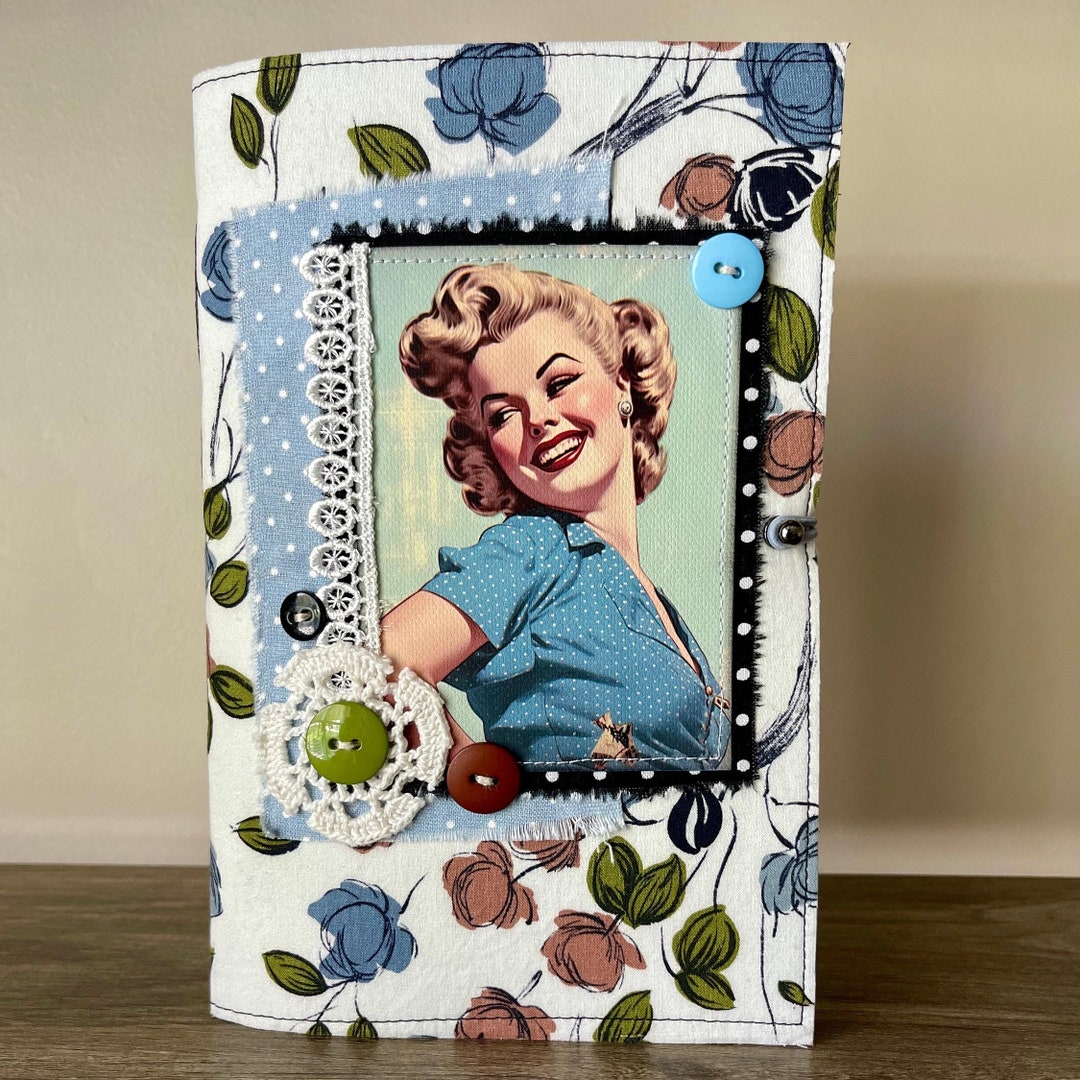 Handmade Softcover Fabric Notebook, Writing Journal, Junk Journal ...