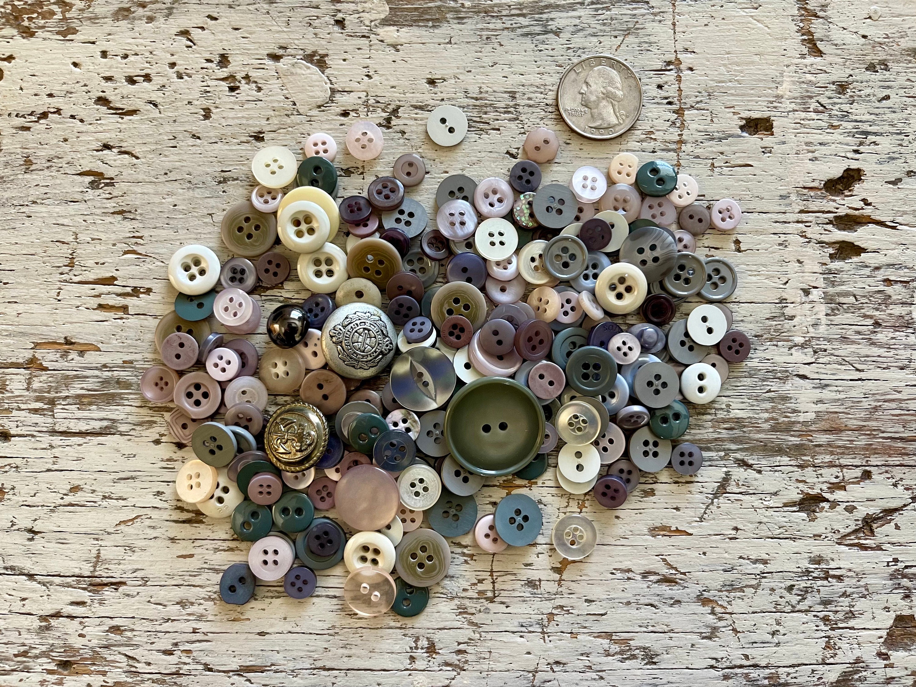 Shabby Vintage Button Tin Gift Pack for Junk Journals, Mixed Media ...