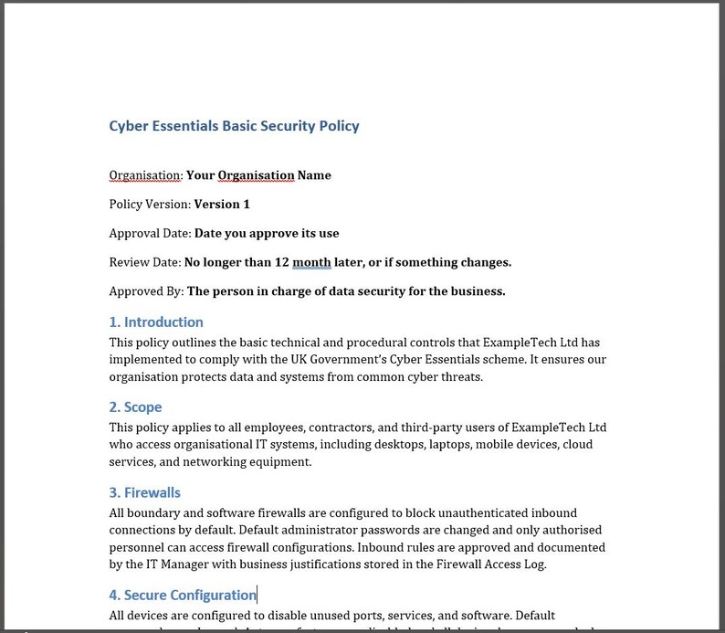 Editable Business Policy Template Pack – Security, Access Control, IT ...