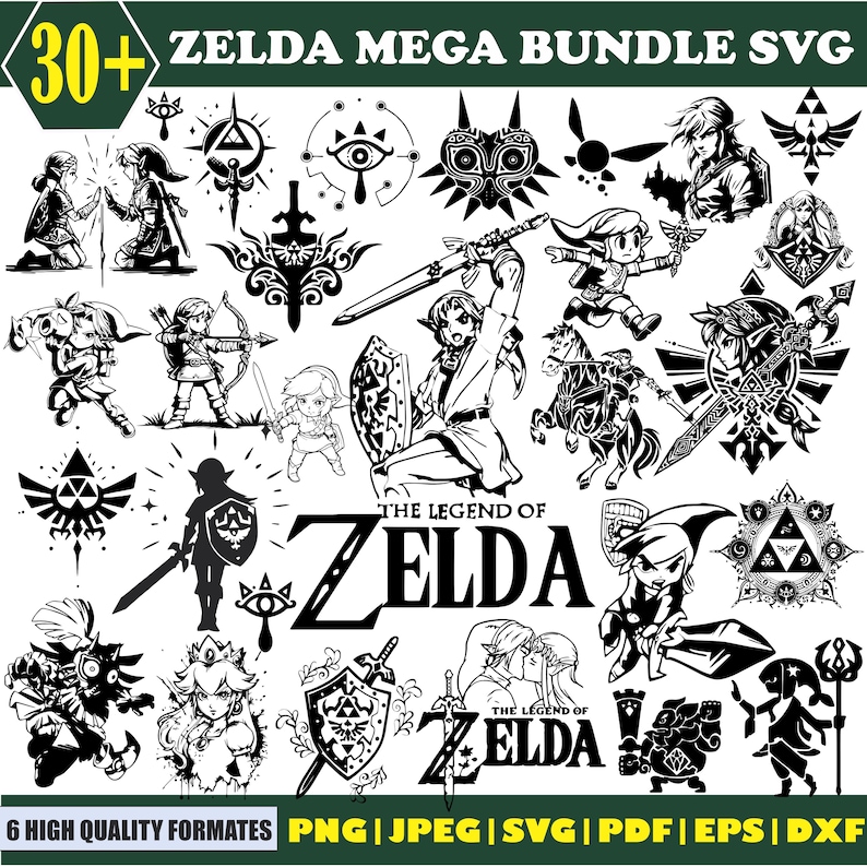 Zelda SVG Bundle: Legend of Zelda Cut Files for Cricut (digital ...