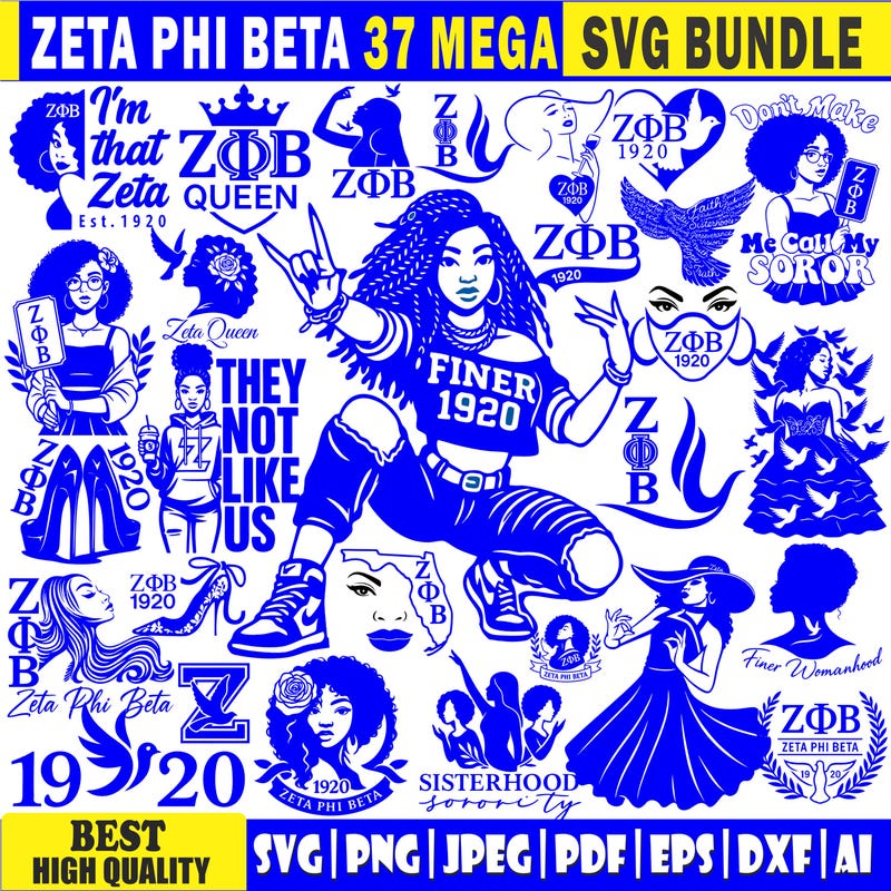 Zeta Phi Beta Wrap Svg - Etsy