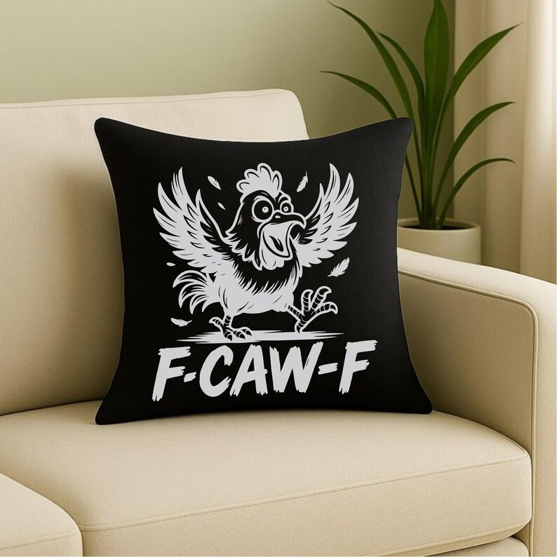 Funny F-CAW-F Chicken SVG, Sarcastic Rooster Design - Etsy