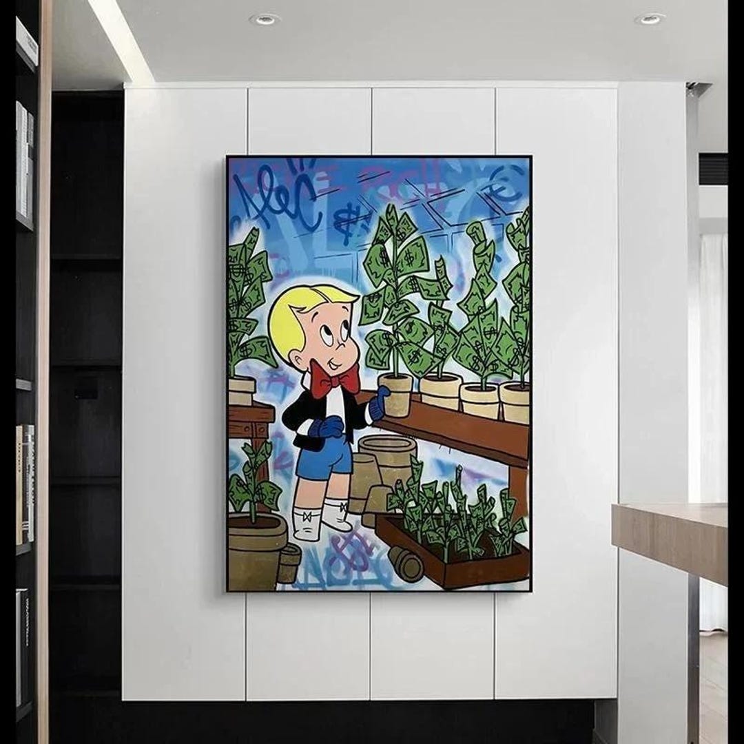 Alec Monopoly Graffiti Art Canvas Print: Modern Wall Decor - Etsy