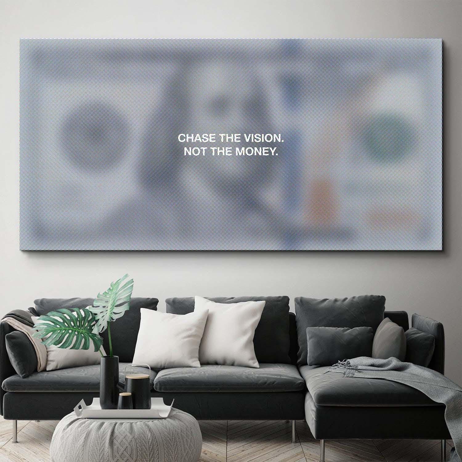 Motivational 100 Dollar Bill Canvas Art: Modern Money Print, Home Decor ...